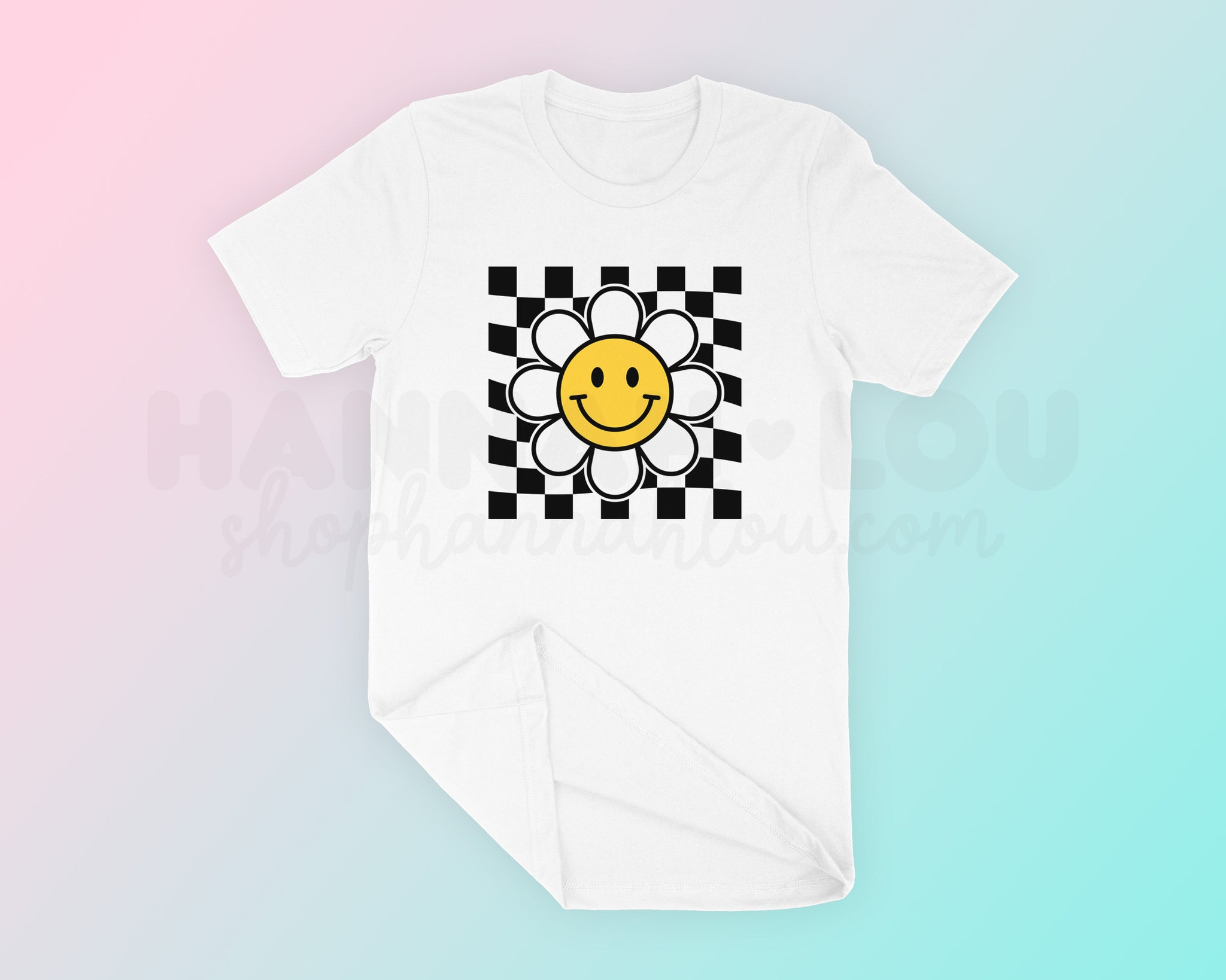 Checkered Retro Daisy SVG | Hippie SVG Files for Cricut | Flower SVG ...