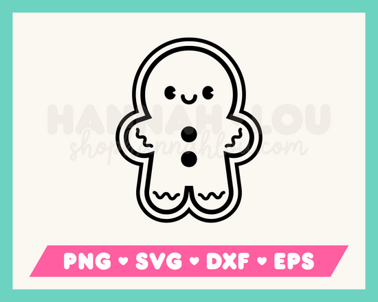 Cute Gingerbread SVG Bundle | Christmas SVG Files for Cricut | Kawaii ...