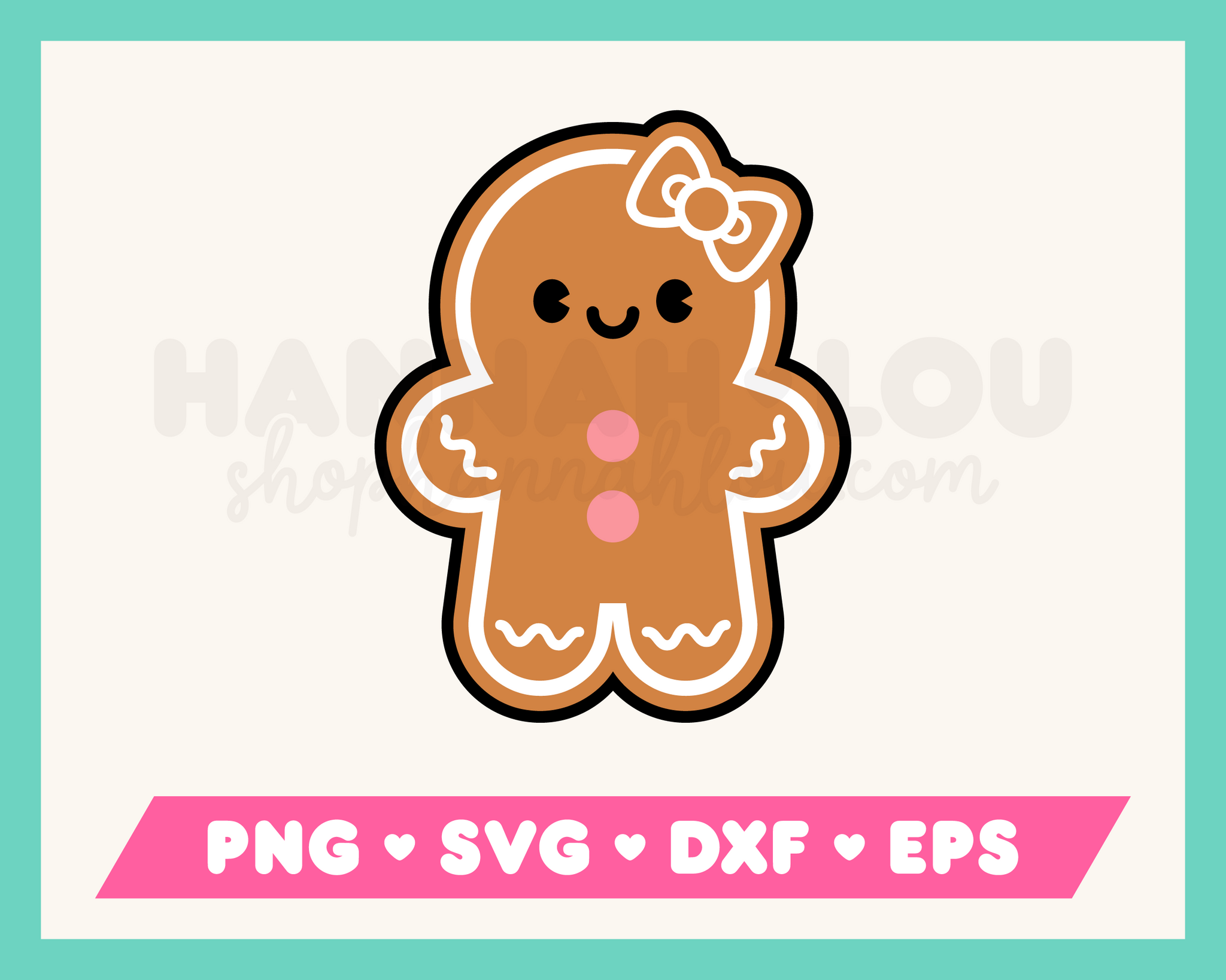 Cute Gingerbread SVG Bundle | Christmas SVG Files for Cricut | Kawaii ...