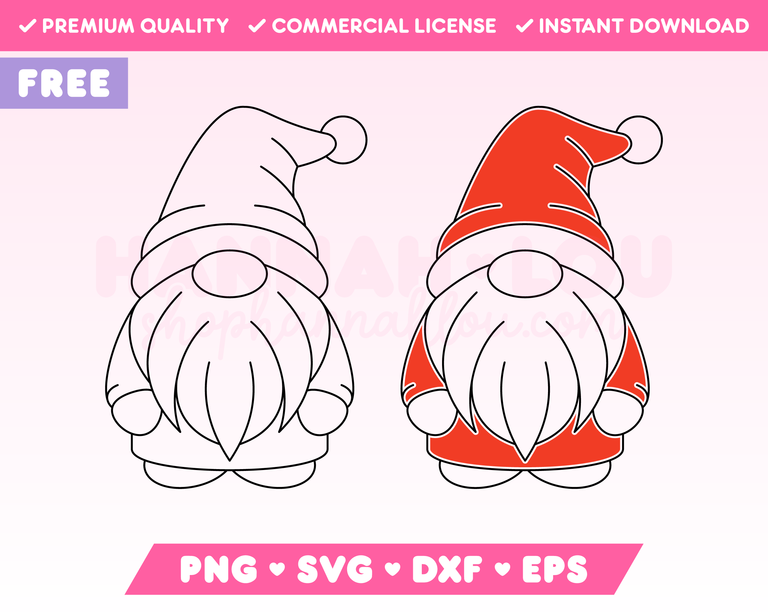 Free Christmas Gnome SVG | Free Christmas SVG Files for Cricut – Hannah Lou