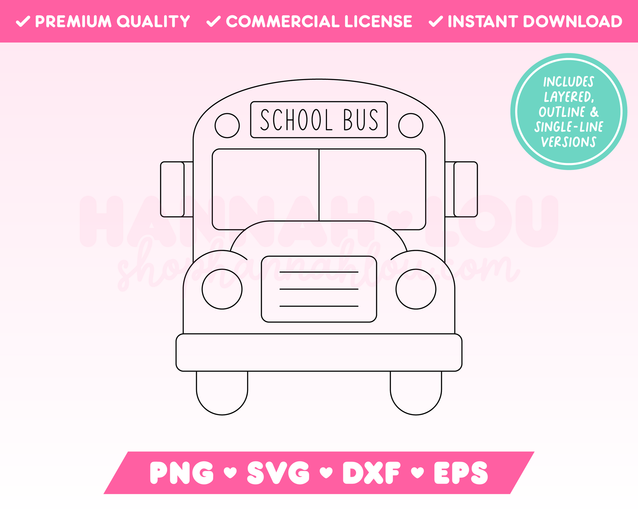 School Bus SVG | School SVG Files for Cricut | Sublimation – Hannah Lou